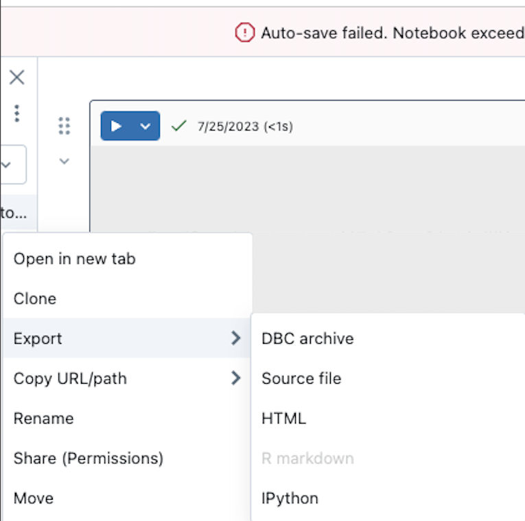 How to export/clone Databricks Notebook without re... - Databricks Community - 69877